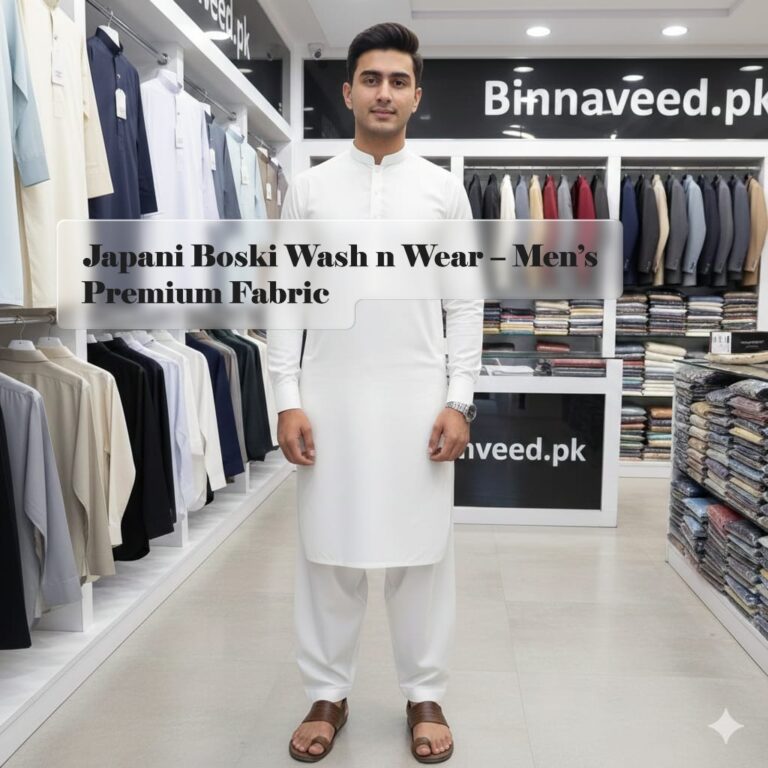 Japani Boski Wash n Wear – Men’s Premium Fabric 1300 pkr - binnaveed.pk